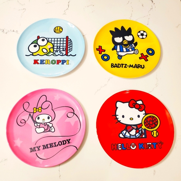 Sanrio | Toys | 4 Sanrio Hello Kitty Plates Keroppi Badtzmaru My Melody ...